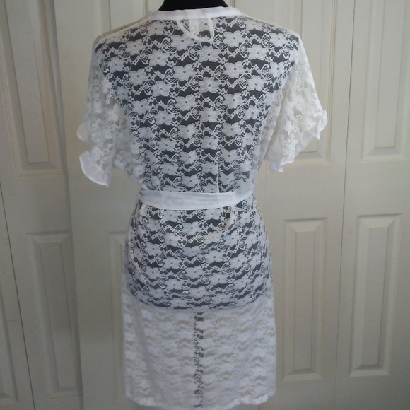 Apt. 9 | Intimates & Sleepwear | Apt 9 Cream Stretch Lace Robe | Poshmark